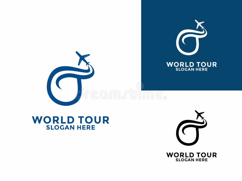 Initial Letter T with Airplane Logo Design Template. Travel Logo Design ...