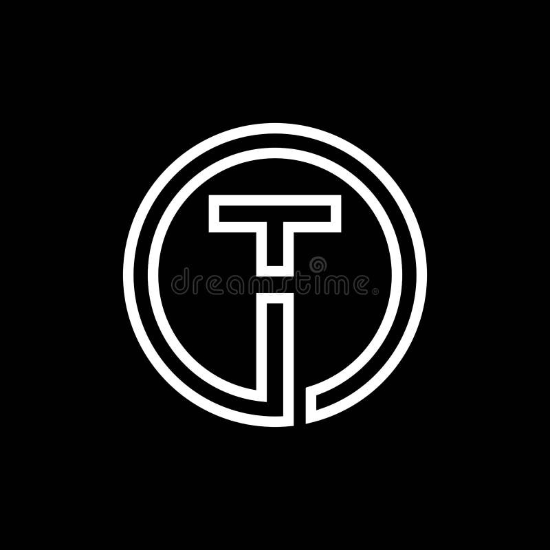 Initial Letter T Logo with Creative Circle Monogram Business Typography ...