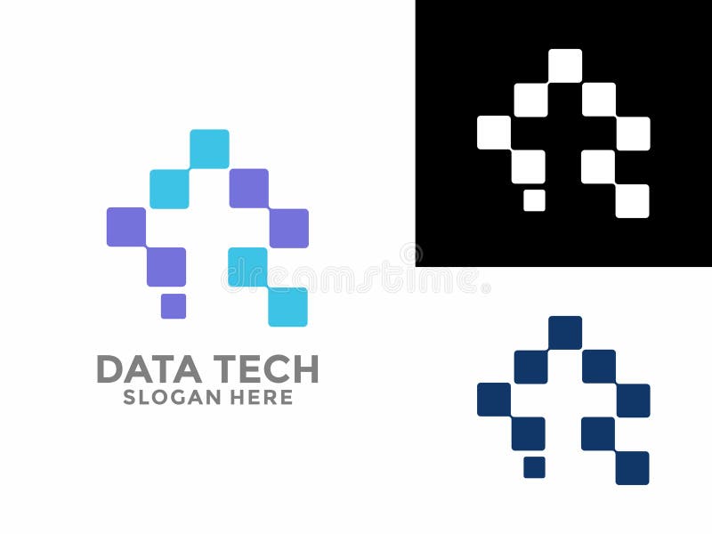 Initial Letter T Technology Logo Design Vector. Data Digital Tech and ...