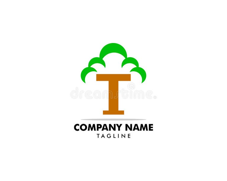 Initial Letter T Tree Logo Icon Vector Illustration Design Template ...