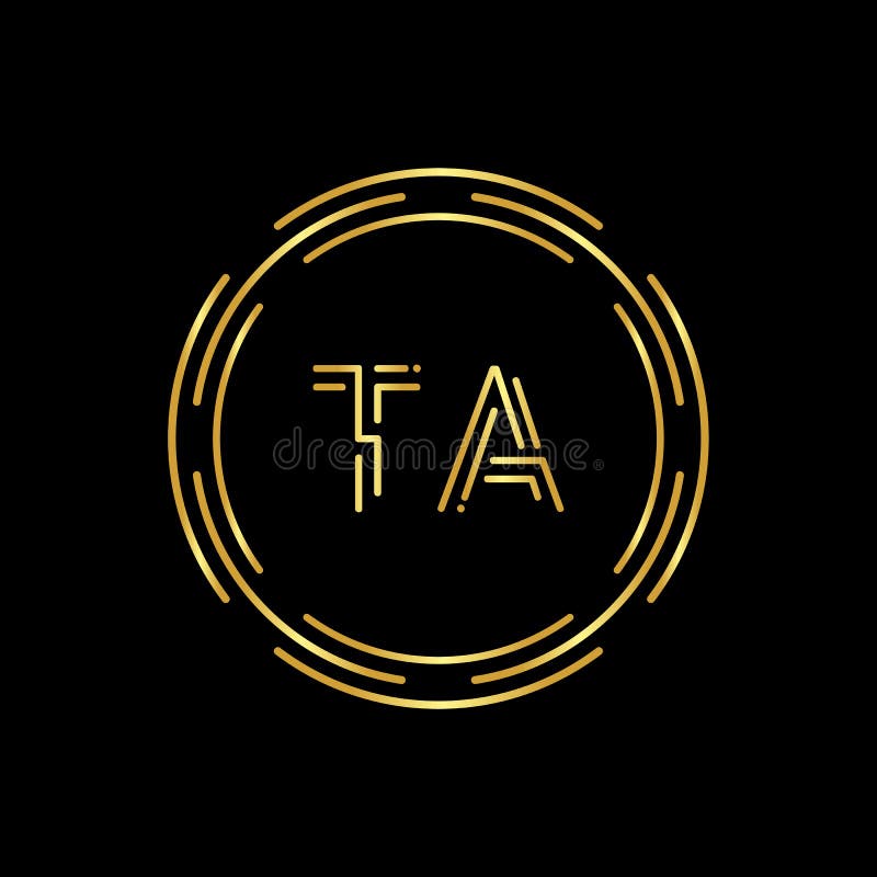Initial Letter TA Logo Creative Typography Vector Template. Circle ...