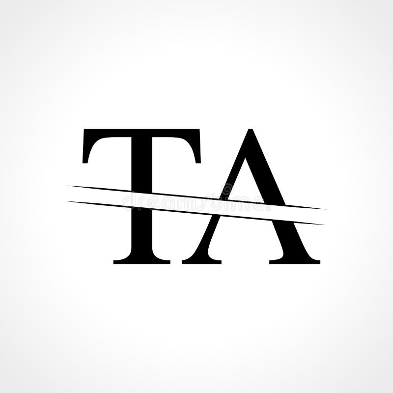 Initial Letter TA Logo Design Vector Template. Linked Typography TA ...