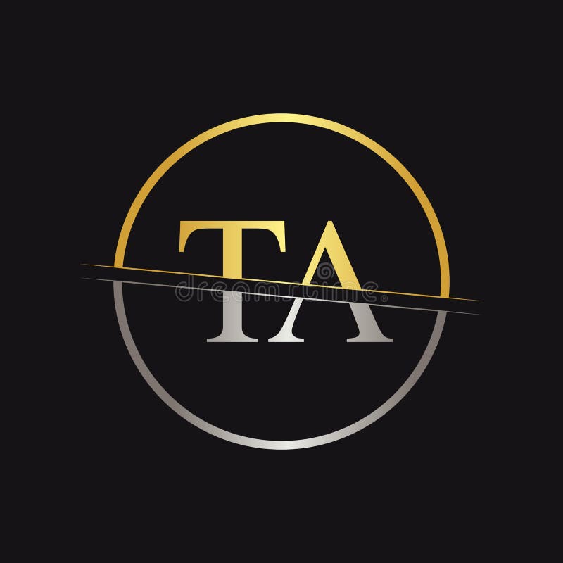 Initial Letter TA Logo Design Vector Template. Linked Typography TA ...