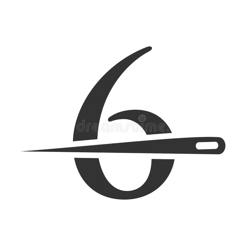 Letter D Tailor Logo, Needle and Thread Combination for Embroider ...