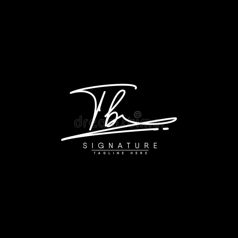 Initial Letter TB Vector Logo Template in Handwritten Signature Style ...