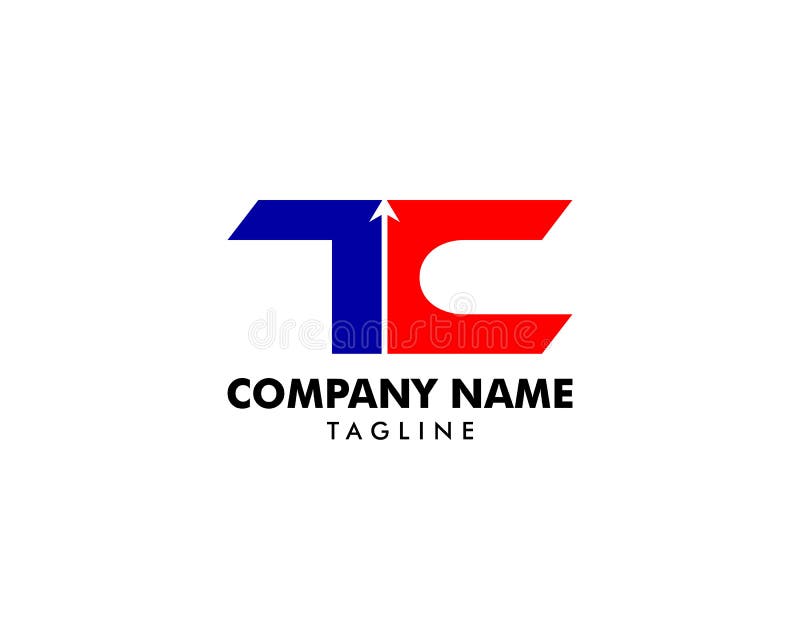 Initial Letter TC Arrow Logo Template Design Stock Vector ...