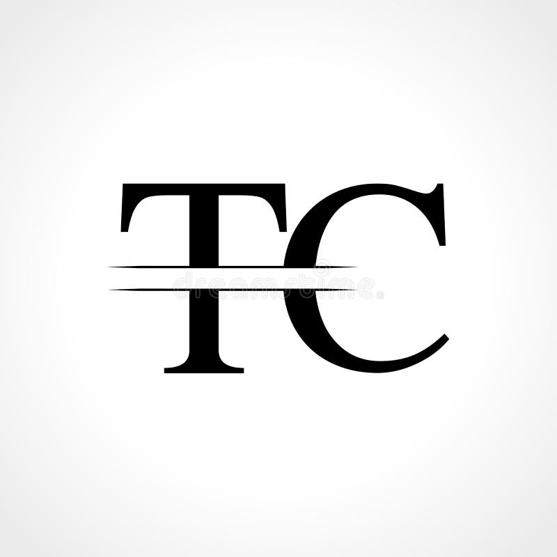 Initial Alphabet Letter Tc T C Logo Company Icon Design Stock Vector ...