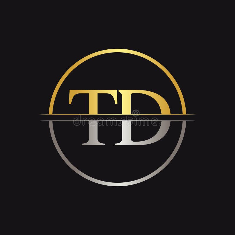 Initial Letter TD Logo Design Vector Template. Linked Typography TD ...