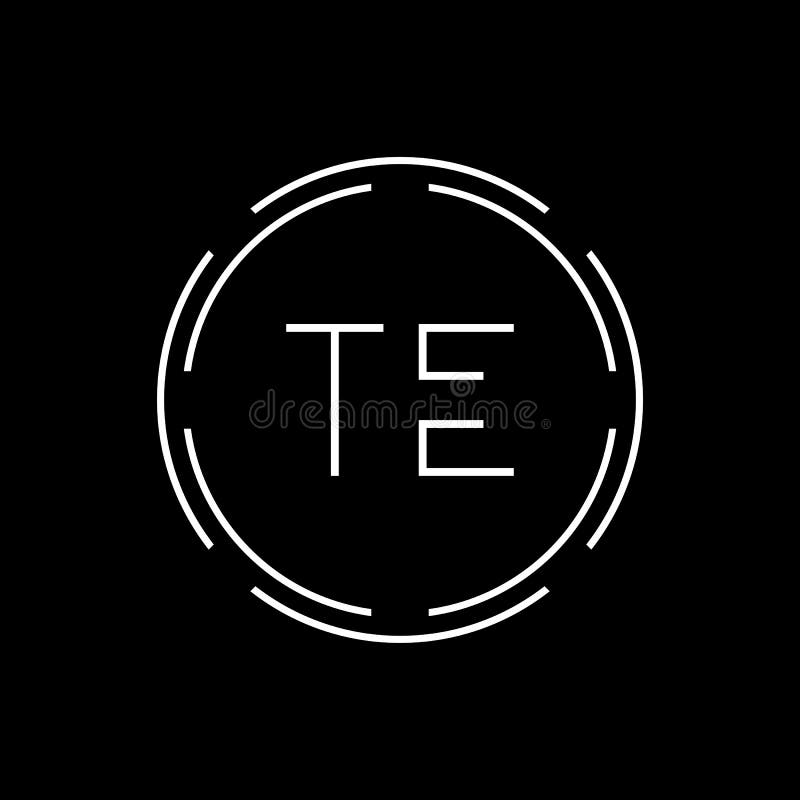 Initial Letter TE Logo Creative Typography Vector Template. Circle ...