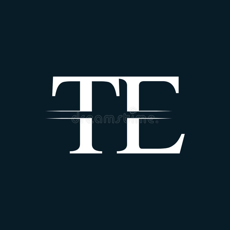 Initial Letter TE Logo Design Vector Template. Linked Typography TE ...