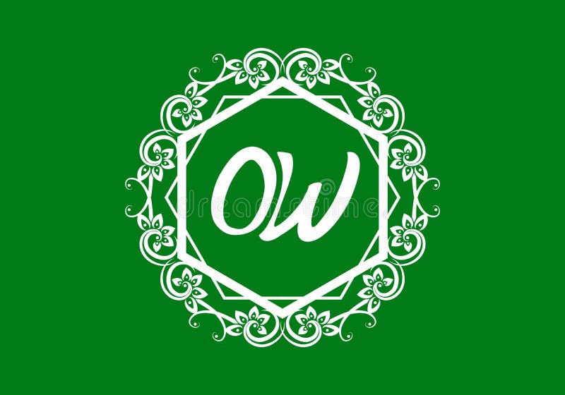 Initial letter text of OW stock vector. Illustration of background ...
