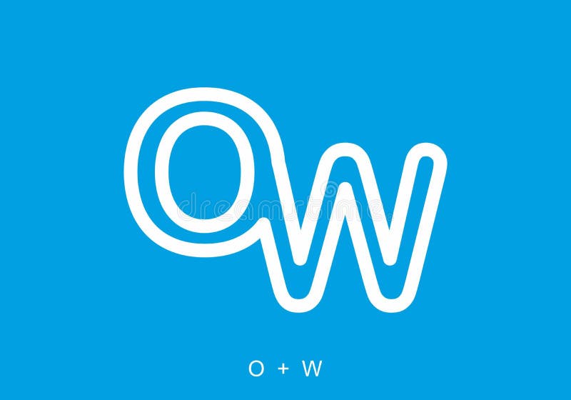 Initial letter text of OW stock vector. Illustration of logo - 230328348