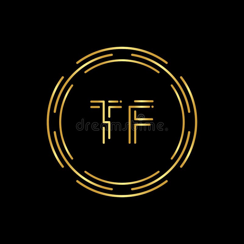 Initial Letter TF Logo Creative Typography Vector Template. Circle ...