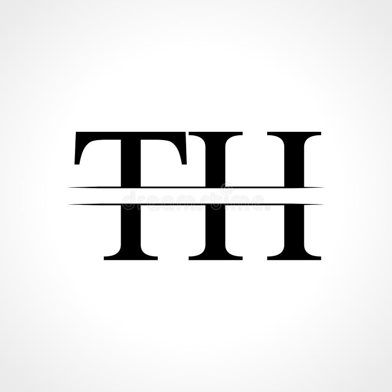 Initial Letter TH Logo Design Vector Template. Linked Typography TH ...