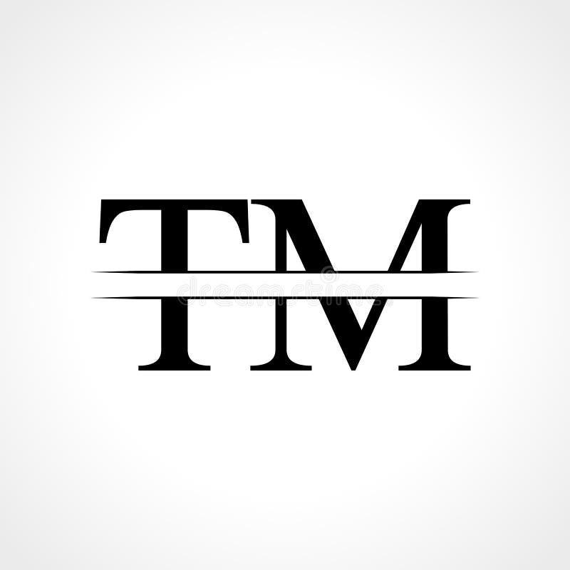 Initial TM Letter Logo Design Template Stock Vector - Illustration of ...