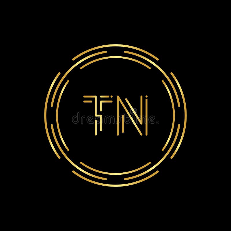 Initial Letter TN Logo Creative Typography Vector Template. Circle ...