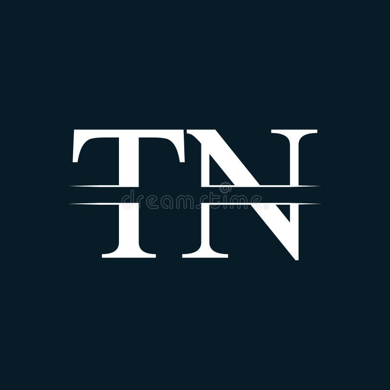 Initial Letter TN Logo Design Vector Template. Linked Typography TN ...