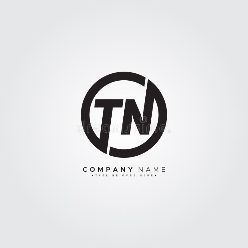 Initial Letter TN Logo, Minimal Alphabet Logo Stock Vector ...
