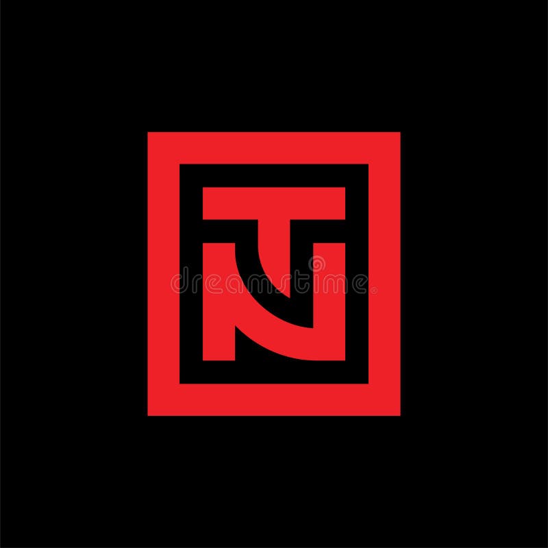 Initial Letter TN or NT Logo Design, Vector Illustration Isolated on ...