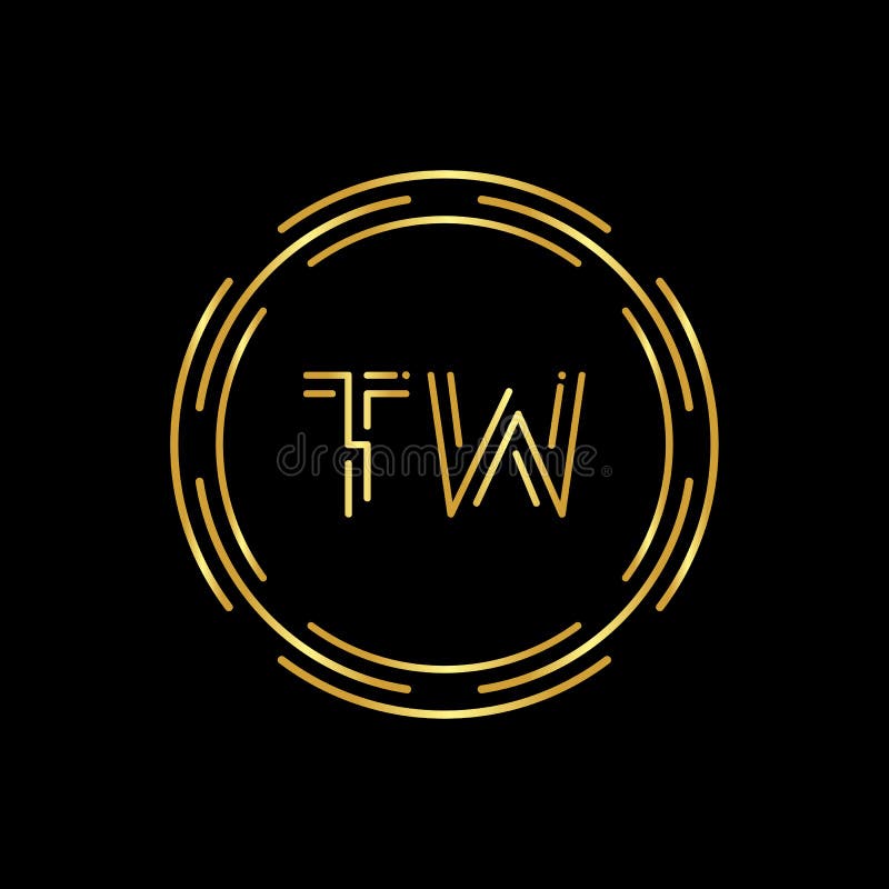Initial Letter TW Logo Creative Typography Vector Template. Circle ...
