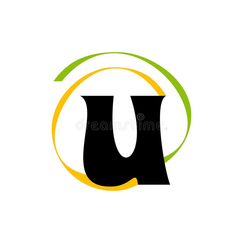 Initial Letter U 001 stock vector. Illustration of decor - 344009891