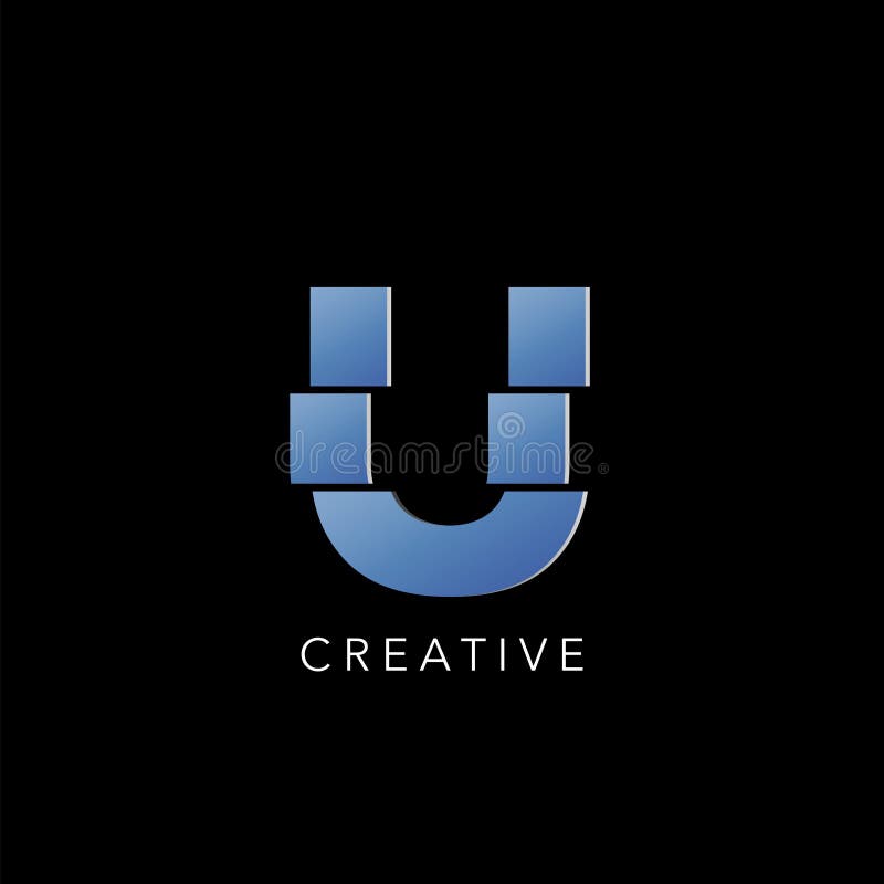 Initial Letter U Logo Icon, Simple Abstract Techno Logo Vector Design ...