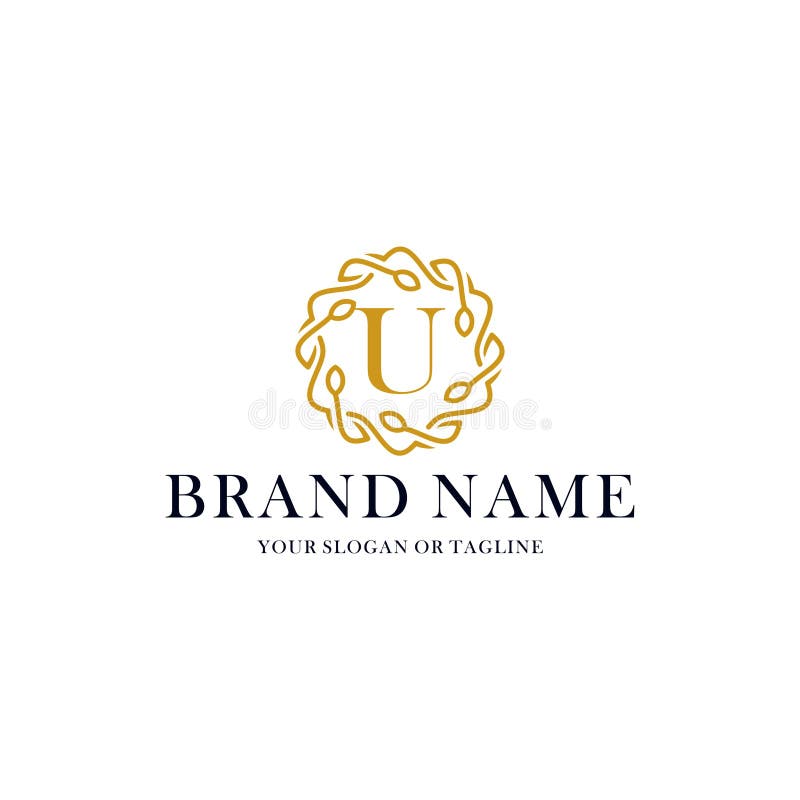 Initial Letter U Luxury Ornament Logo Design Vector Stock Vector ...