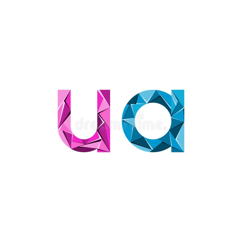 Initial Letter Ua Abstract Triangle Logo Vector Stock Vector ...