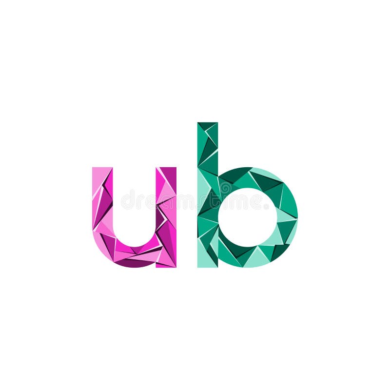 Initial Letter Ub Abstract Triangle Logo Vector Stock Vector ...