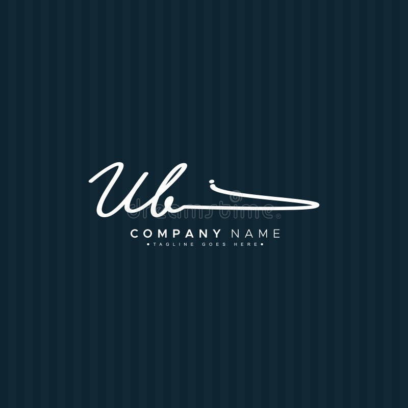 Letter Ub Logo Handwritten Signature Style Stock Illustrations – 9 ...