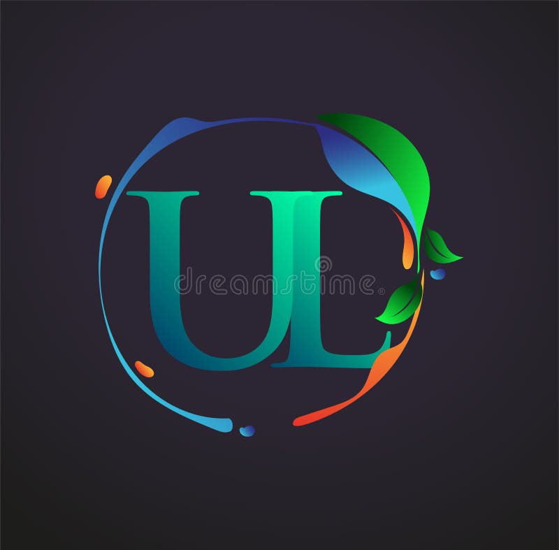 Initial Letter UL with Nature Elements Logo, Colorful Nature and ...
