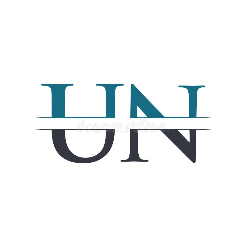 Initial Letter UN Logo Design Vector Template. UN Letter Logo Design ...