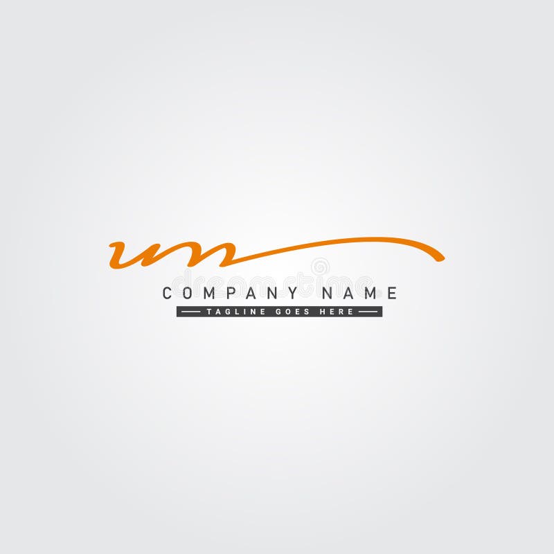 Initial Letter UN Logo - Hand Drawn Signature Style Logo Stock Vector ...