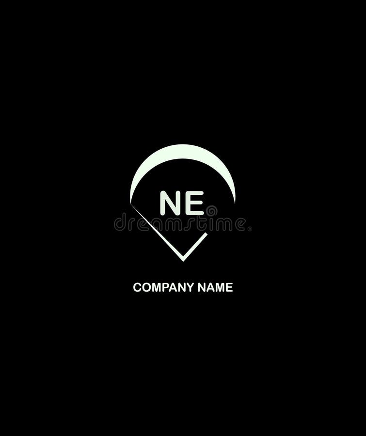 Initial Letter Unique Attractive Creative Modern NE Letter Logo Design ...