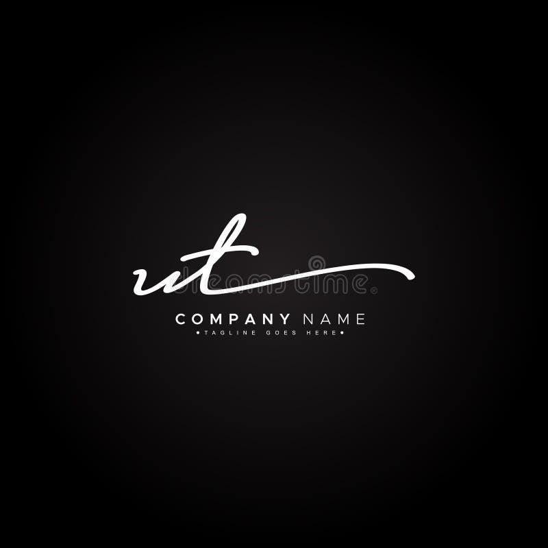 Initial Letter UT Logo - Hand Drawn Signature Logo Stock Vector ...