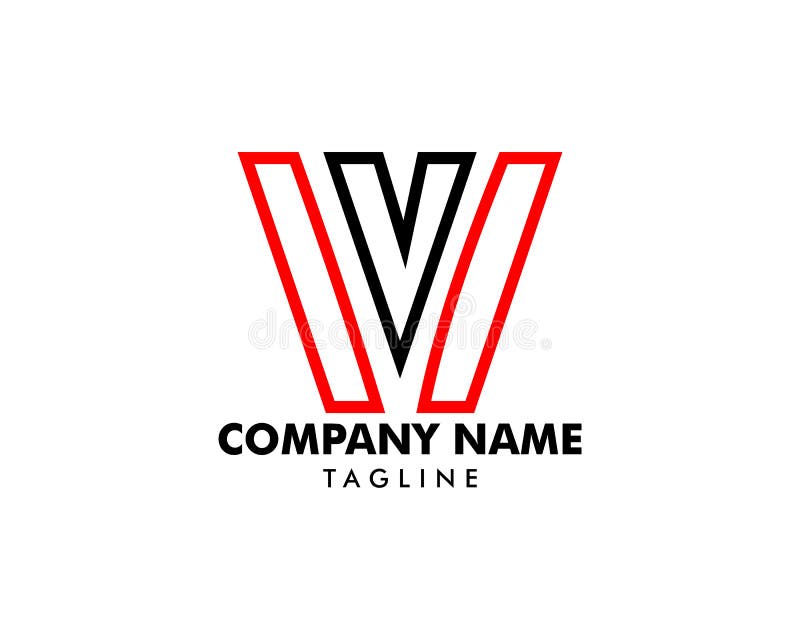 Initial Letter V Logo Template Design Stock Vector - Illustration of ...