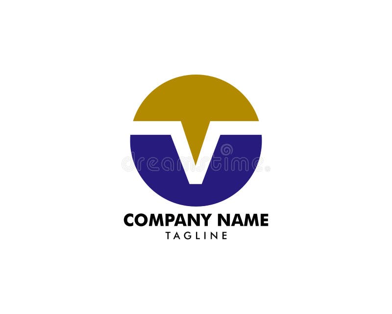 Initial Letter V Logo Template Design Stock Vector - Illustration of ...