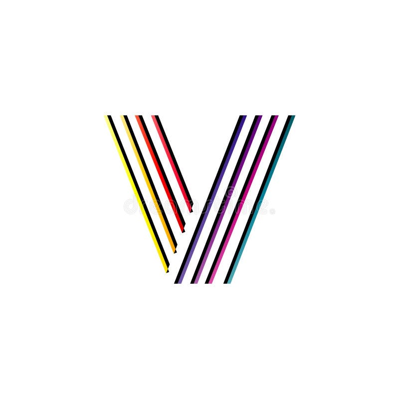 Initial Letter V Logo Template Design Stock Illustration - Illustration ...