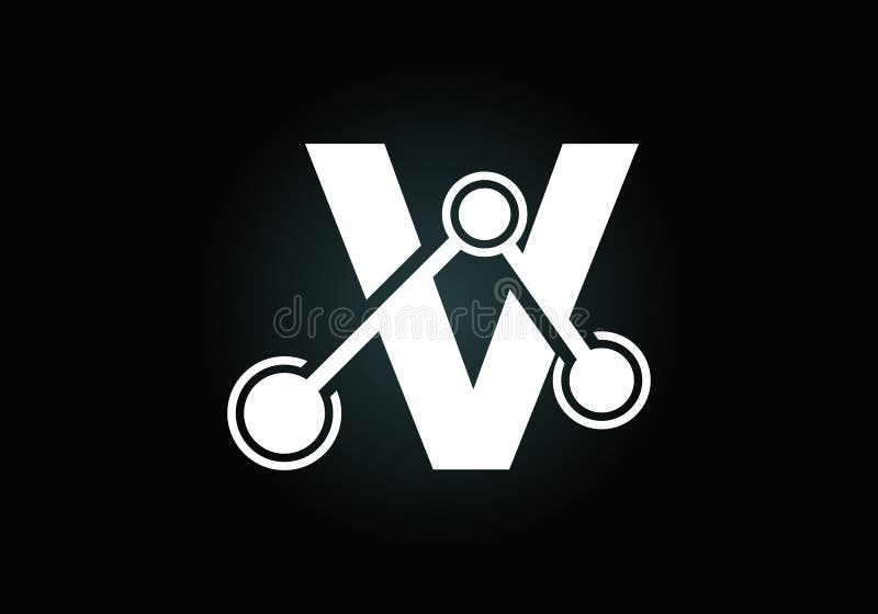 Initial Letter V with Technology Logo Sign Symbol. Suitable for ...