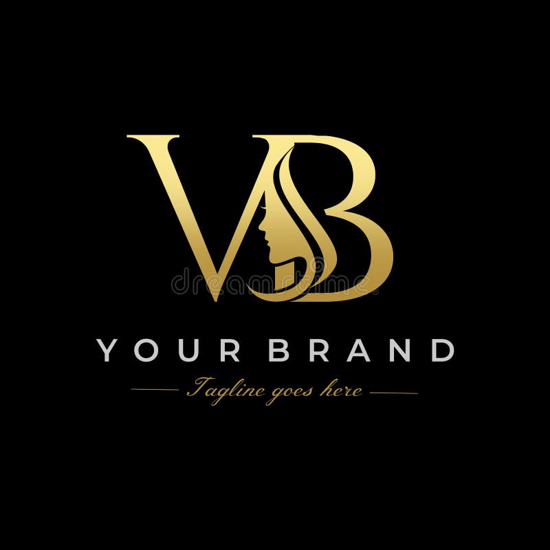 Initial Letter VB Beauty Face Logo Design Vector Stock Vector ...