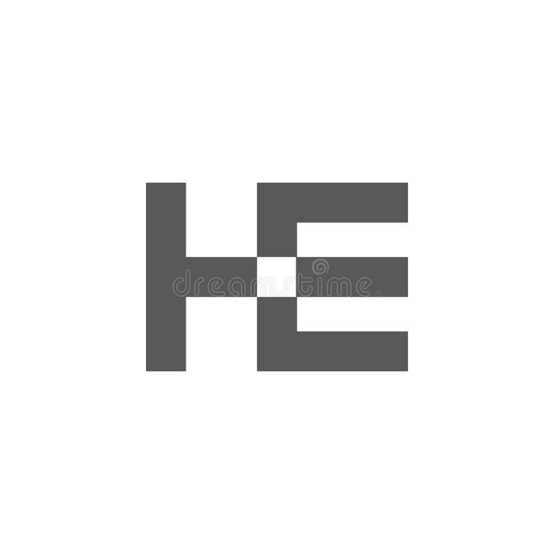 He Initial Letter Vector Logo Icon Stock Vector - Illustration of ...