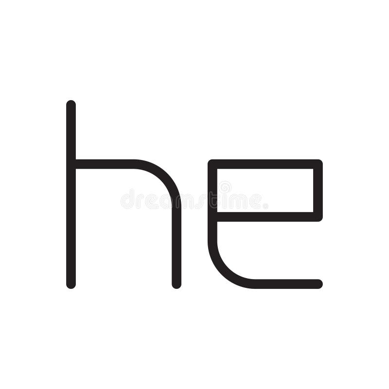 He Initial Letter Vector Logo Icon Stock Vector - Illustration of ...