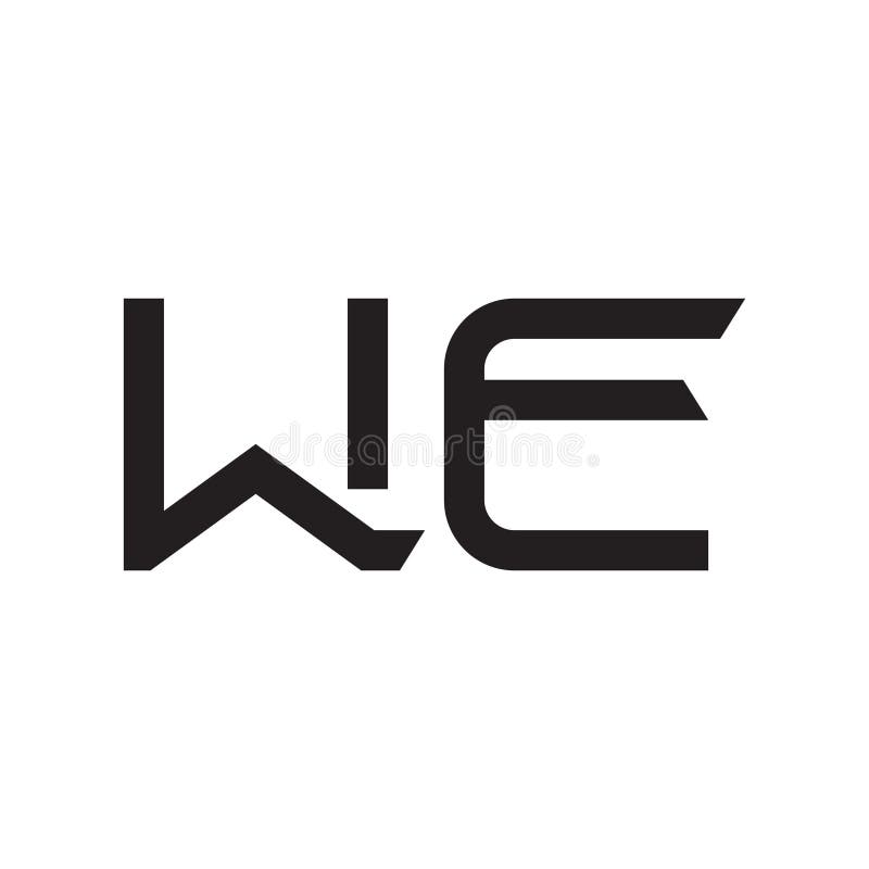 We Initial Letter Vector Logo Icon Stock Vector - Illustration of ...