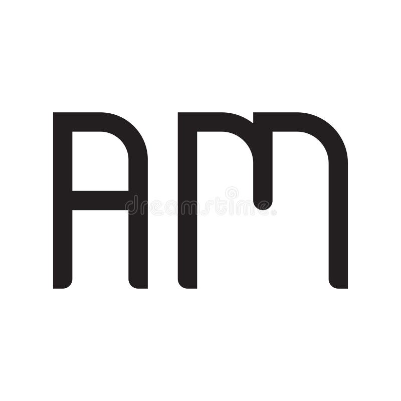Am Initial Letter Vector Logo Icon Stock Vector - Illustration of ...