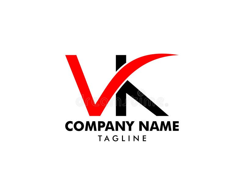 VK V K Letter Logo Design stock vector. Illustration of illustration ...