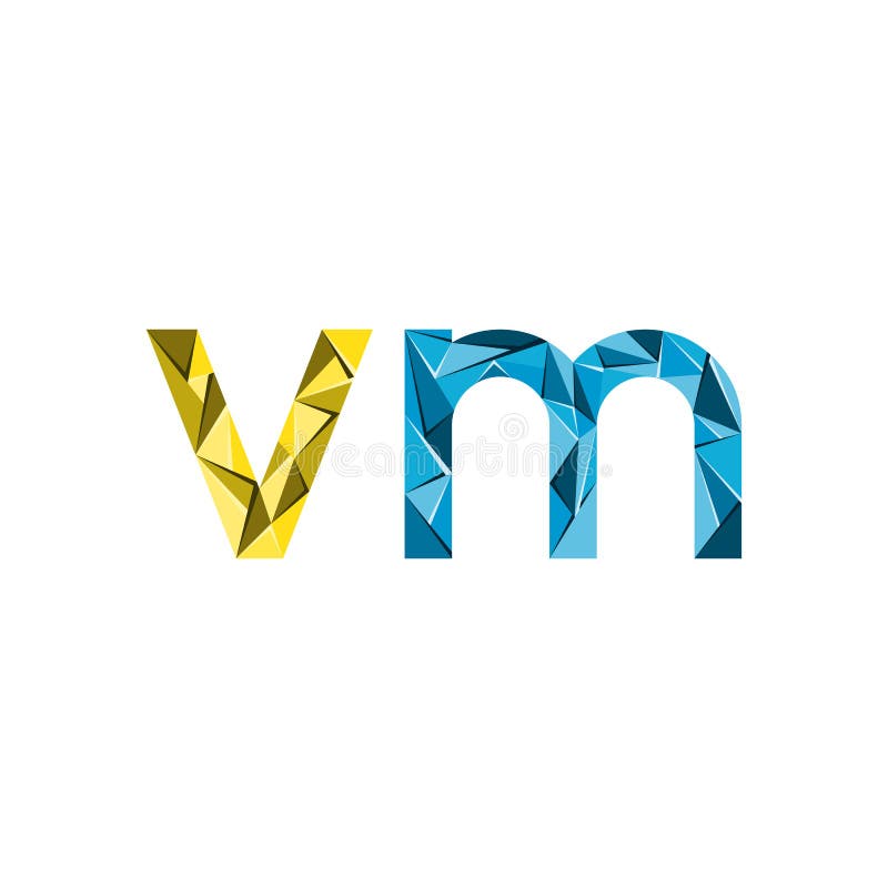 Initials VM Logo Vector Design Stock Vector - Illustration of finance ...