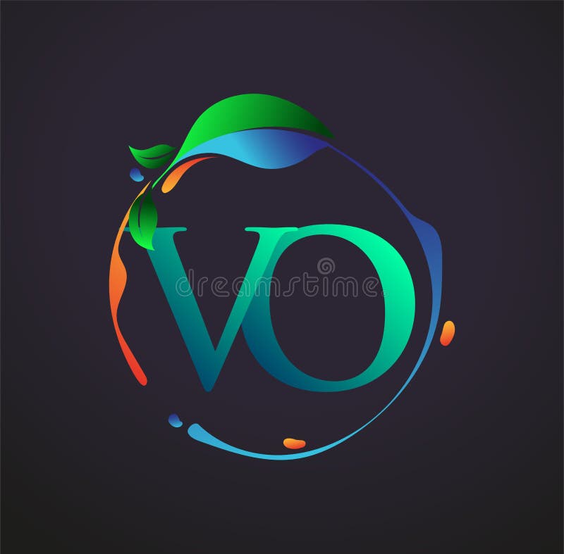 Initial Letter VO with Nature Elements Logo, Colorful Nature and ...