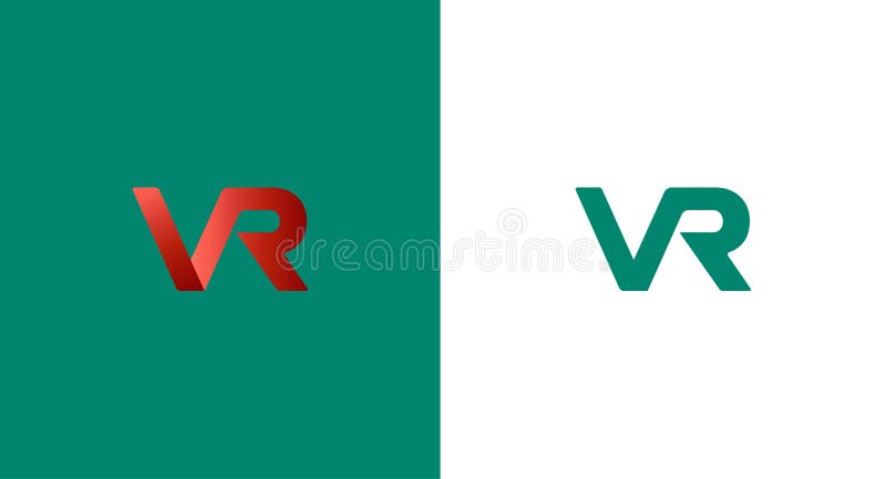 Initial Letter VR Logo with Creative Modern Business Typography Vector ...