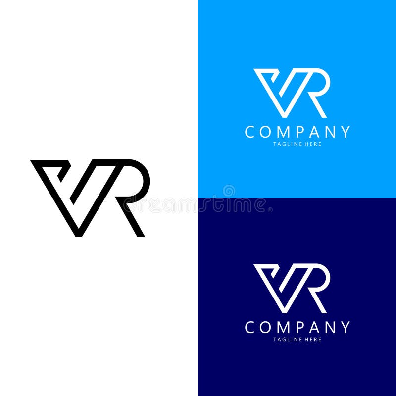 Letter Vr Logo Stock Illustrations – 1,289 Letter Vr Logo Stock ...