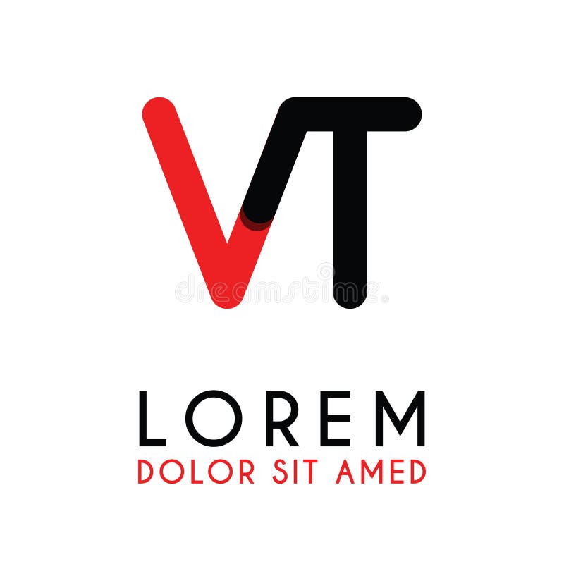 VT Initial Handwriting Logo Design Stock Vector - Illustration of party ...